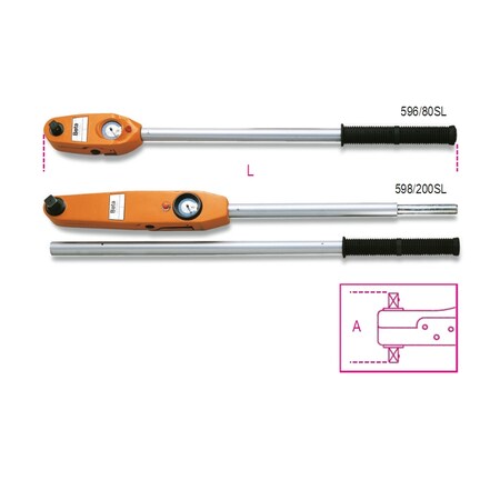 Beta Direct Reading Torque Wrench, 3/4" 5960020 | Zoro
