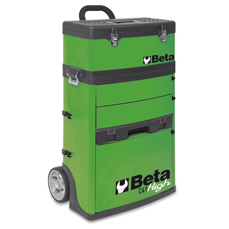 Beta Tool Cart, Green, Sheet Metal, 19-1/2 in W x 16 in D x 36 in H ...
