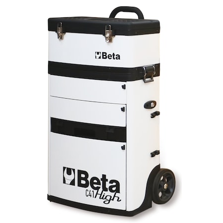 Beta Tool Cart, White, Sheet Metal, 19-1/2 in W x 16 in D x 36 in H ...