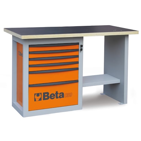 Beta Workbench w/1 Cabinet, 6 Drawer 59000003 | Zoro