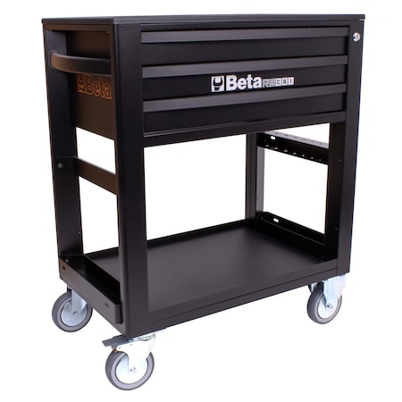 Beta Tool Cart, 3 Drawer, Black, Sheet Metal, 30 in W x 18 in D x 35 in ...