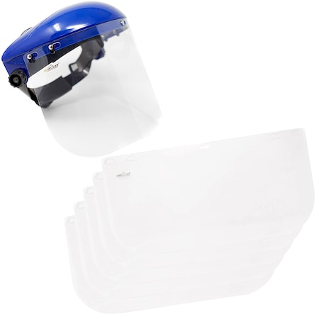 Safe Handler Replacement Face Shields Clear Polycarbonate Visor, (5 ...