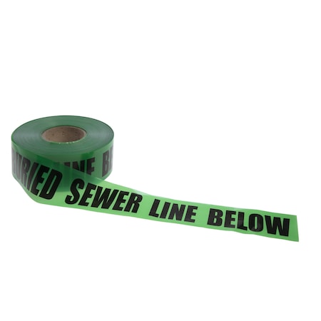 Black Swan Non-Detectable Marking Tape, Green, Sewer Line 3" X 1000Ft ...