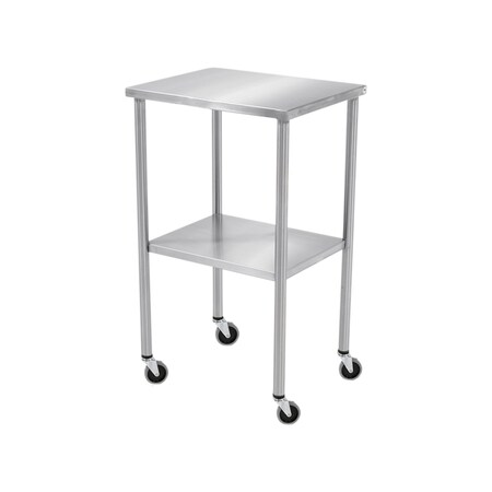 Blickman Howard Instrument Table 20"W x 34"H x 16"D w/Shelf 7830SS | Zoro