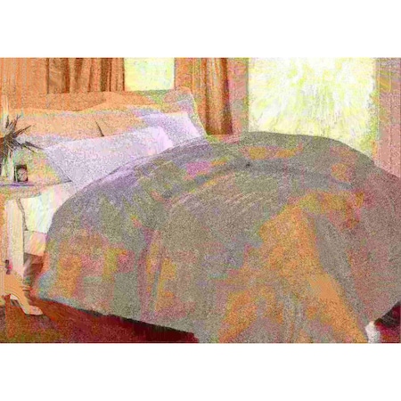 Blue Ridge 400 TC Windowpane White Goose Down Comforter, Beige, Full ...