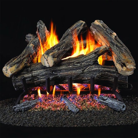Procom Vented Natural Gas Fireplace Log Set - 24 In, 55,000 Btu, Match ...
