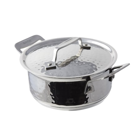Bon Chef Cucina Pan W/Lid Hammered Finish 6 7/8" Dia X 3" H / 40 Oz ...