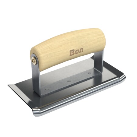 Bon Tool Curved End Edger, SS, 6" X 3", 1/4" Radius X 3/8" Lip Wood ...