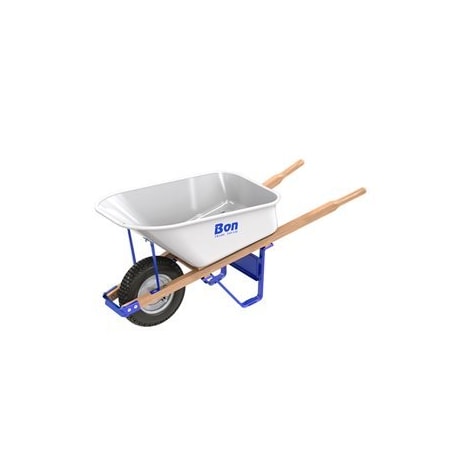 Bon Tool Barrow - Steel Tray - 6 Cubic Feet - Single Knobby Pn Tire ...