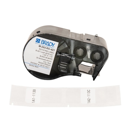 Brady Self-Laminating Vinyl Wrap Around Labels with Ribbon Rotating for ...