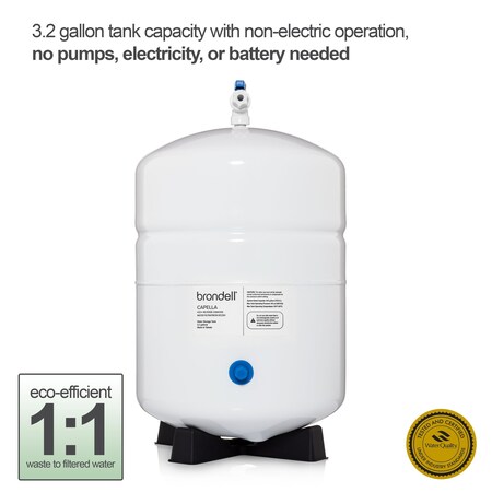 Brondell Capella Reverse Osmosis Water Filtration System with Eco ...