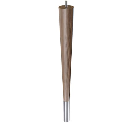 Designs Of Distinction 18" Round Tapered Leg with bolt and 4" Brushed ...