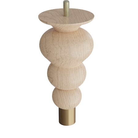 Designs Of Distinction 6" Tipt Toe Bun Foot with bolt and 1" Satin ...