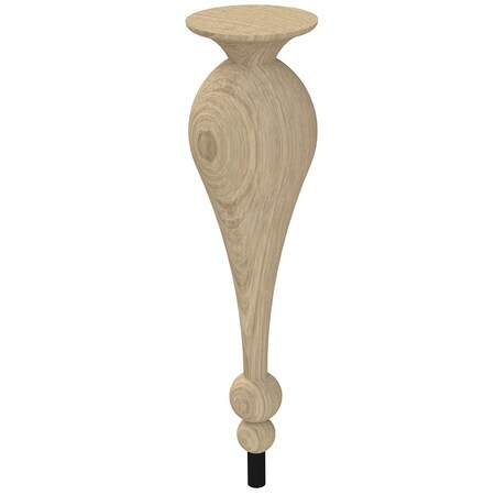 Designs Of Distinction 24" Tipt Toe Bun Foot and 2" Flat Black Ferrule ...