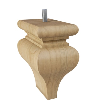 Designs Of Distinction Toe Kick Tulip Bun Foot w/Bolt - Hard Maple ...