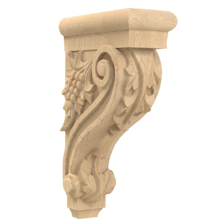 Designs Of Distinction Narrow Grape Hand Carved Corbel - Hard Maple ...