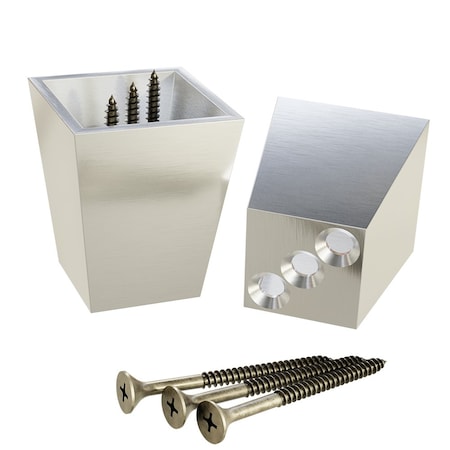 Designs Of Distinction Small Square Brass Slipper Cup - Chrome ...