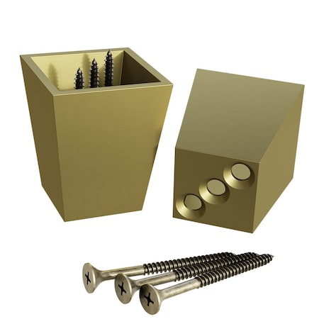 Designs Of Distinction Small Square Brass Slipper Cup - Satin Brass ...