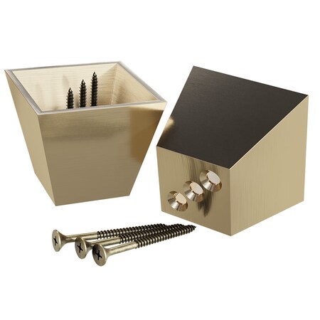 Designs Of Distinction Large Square Brass Slipper Cup - Polished Brass ...