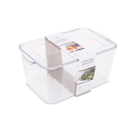 Core Supply Co. Stackable Fridge Bin with Lid And Double Handles ...