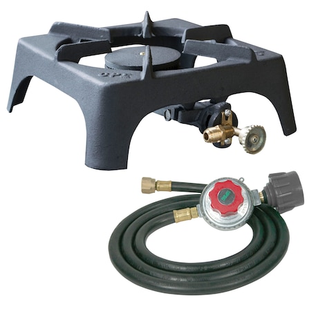 Sportsman Single Burner Cast Iron Stove with Regulator Hose SBCISHDKIT ...