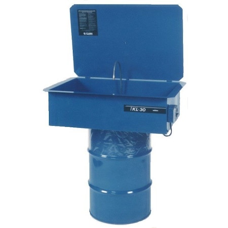 Build-All Parts Washer, Sink on Drum; 30-Gallon Drum, Metal Flex Hose ...