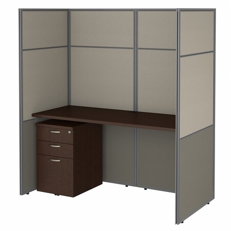 Bush Business Furniture Easy Office 60W Cubicle Desk W/ File Cabinet ...