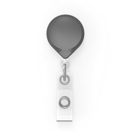 Key-Bak KEYBAK Round MINI-BAK Small Retracting Reel - Gray, Belt Clip ...