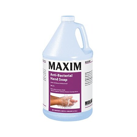 Midlab Inc. Maxim Anti-Bacterial Hand Soap 1 Gallon Melon Scent HB274 ...