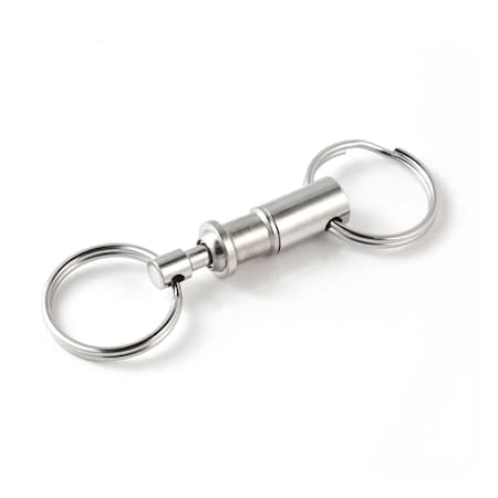 Key-Bak KEYBAK Quick Release Pull Apart Dual Key Ring, Nickel Finish ...