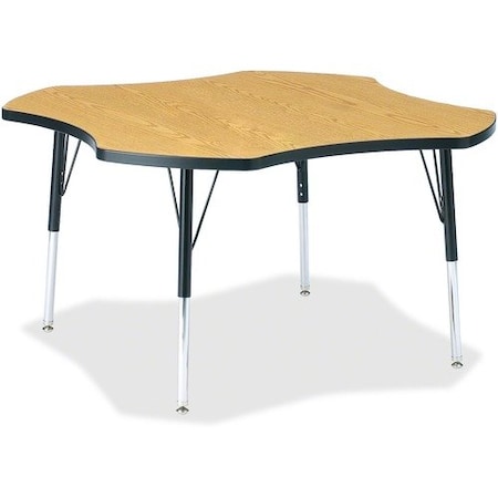 Jonti-Craft TABLE, FOUR LEAF, 48in, OK/BK JNT6453JCE210 | Zoro