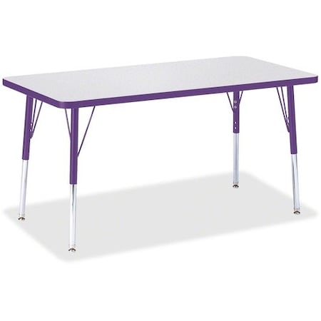 Jonti-Craft TABLE, RECTANGLE, 24X48, GY/PE JNT6403JCA004 | Zoro