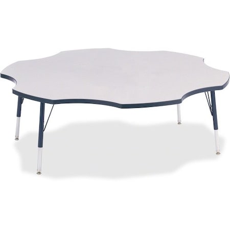 Jonti-Craft TABLE, SIX LEAF, 60in, GY/NY JNT6458JCE112 | Zoro