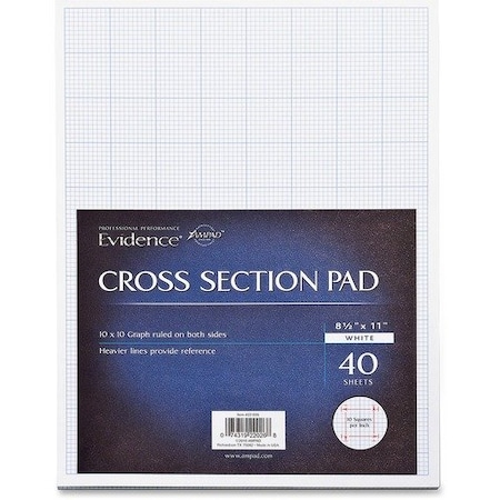 Tops Cross-Section Pad, Ruled 10x10, 20lb., 40 Shts, 8-1/2inx11in, WE ...