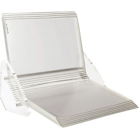 Tarifold Desk Reference Unit, w/10 Pckets, Crystal/Clear TFICD271DS | Zoro