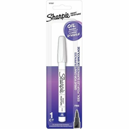 Newell Brands Sharpie Paint Marker, Oil-Based, Fine Point, White ...