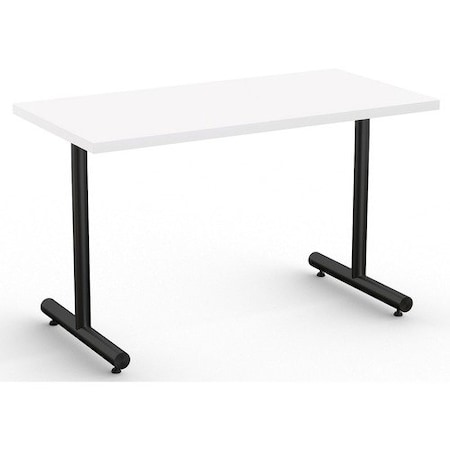 Special-T Table, Black Base, 24inWx48inLx29inH, White SCTKING2448BWH | Zoro
