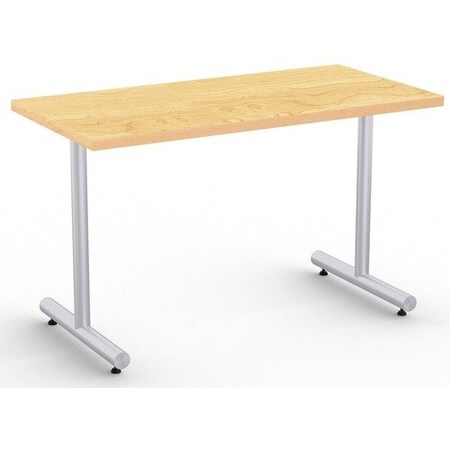 Special-T Table, Metallic Sand Base, 24inWx48inLx29inH, Crema Maple ...