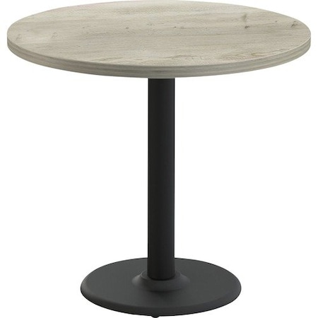 Special-T Table, Round, 36in Dia x 29in, Black Base/Aged Driftwood Top ...