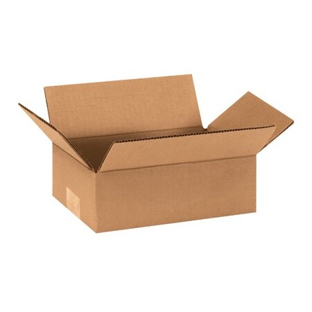 Box Packaging Flat Cardboard Corrugated Boxes, 10"L x 7"W x 3"H, Kraft ...