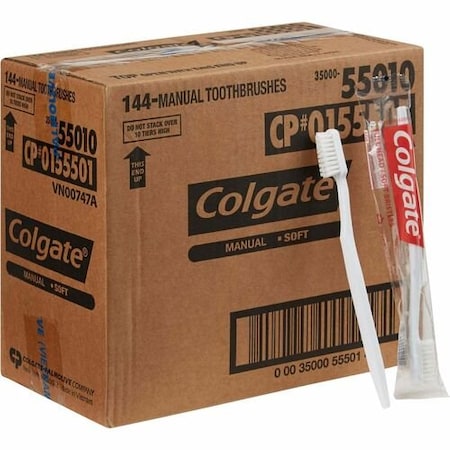 Colgate-Palmolive Co Toothbrush, Full Head, Soft Bristles, Individ Wrap ...
