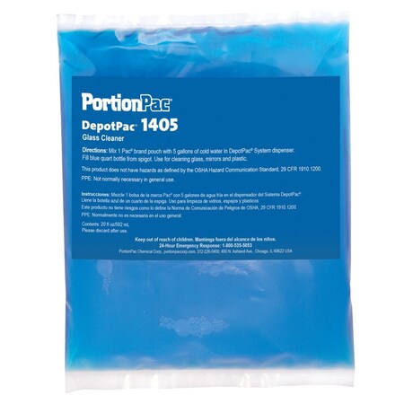 Portionpac GlassPac Glass Cleaner - 36 pouches/Case - Makes 5 GL per ...