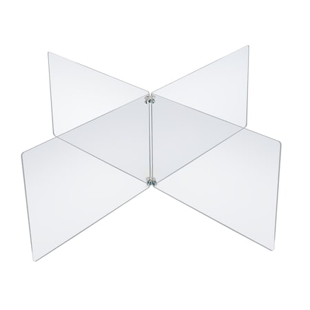 Azar Displays Clear Acrylic 4-Way Divider Shield 179142 | Zoro