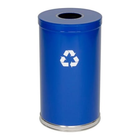 Witt Co Witt Industries Round Recycling Can, 32 Gallon, Blue 18RT-1H-BL ...