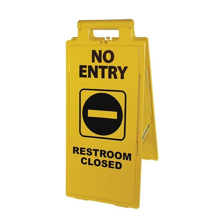 Impact Products Floor Sign No Entry/Restroom Closed 24109-EA | Zoro
