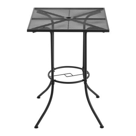 Gec Interion 30in Square Outdoor Bar Table, Steel Mesh, Black H-3041S ...