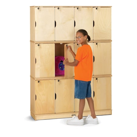 Jonti-Craft Stacking Lockable Lockers, Triple Stack 4697JC | Zoro