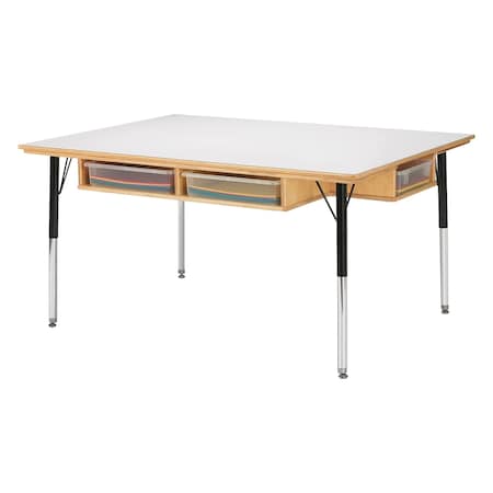 Jonti-Craft Table with Storage, 15 in., 24 in. Ht, without Paper-Trays ...