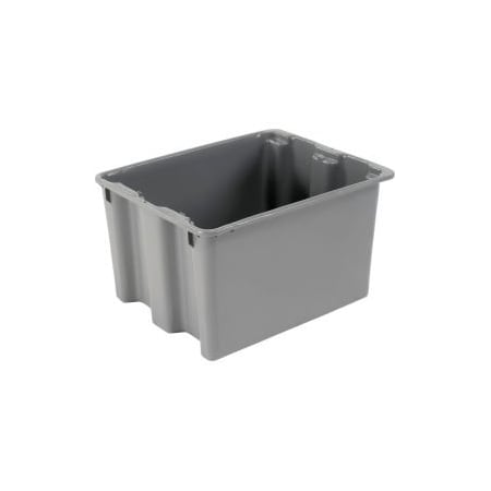 Lewisbins Storage Container, 21 in L x 17 in W x 12 in H, Gray ...