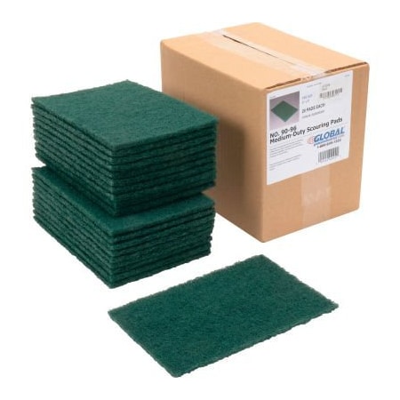 Americo Global Industrial Medium Duty Scouring Pads Green 6in x 9in ...